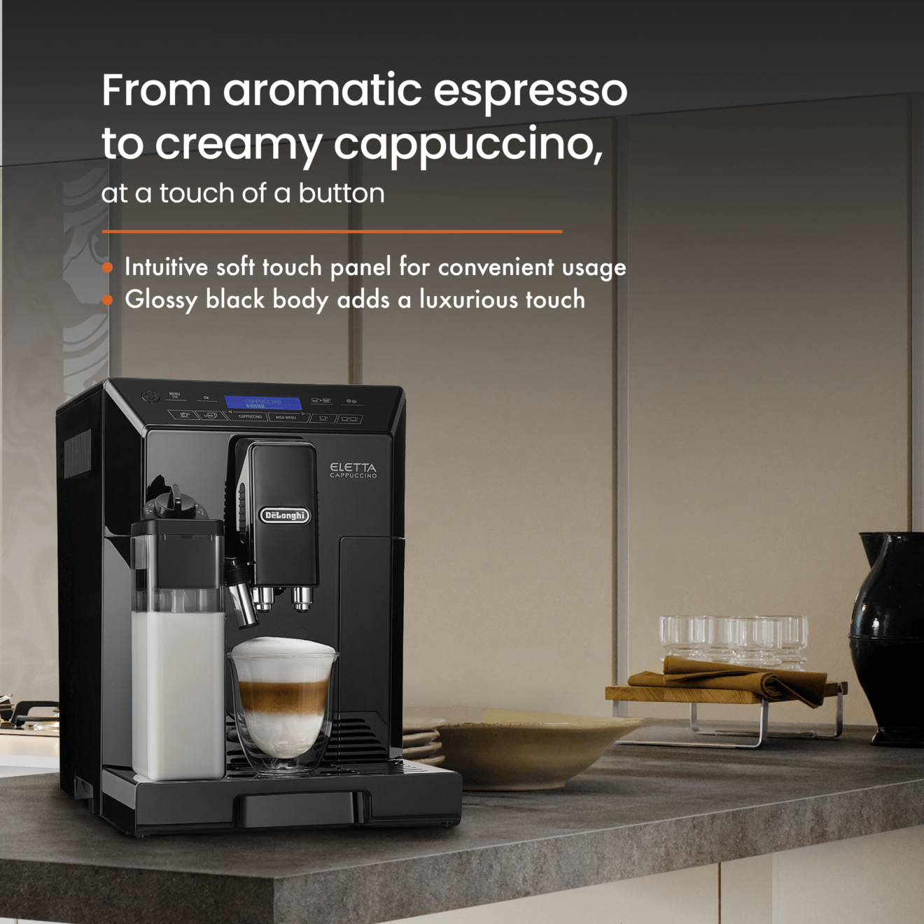 De'Longhi ECAM 44.660.B Eletta Cappuccino Top Fully Automatic Coffee Machine - Restolane - Buy ...